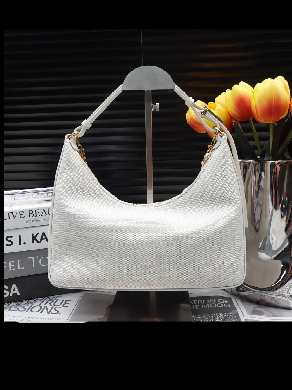 Givenchy | Bags | Givenchy Canvas Shoulder Bags Moon Cut Out White Hobo ...